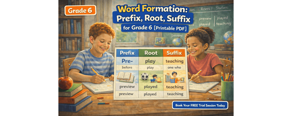 Word Formation: Prefix, Root, Suffix for Grade 6 [Printable PDF]