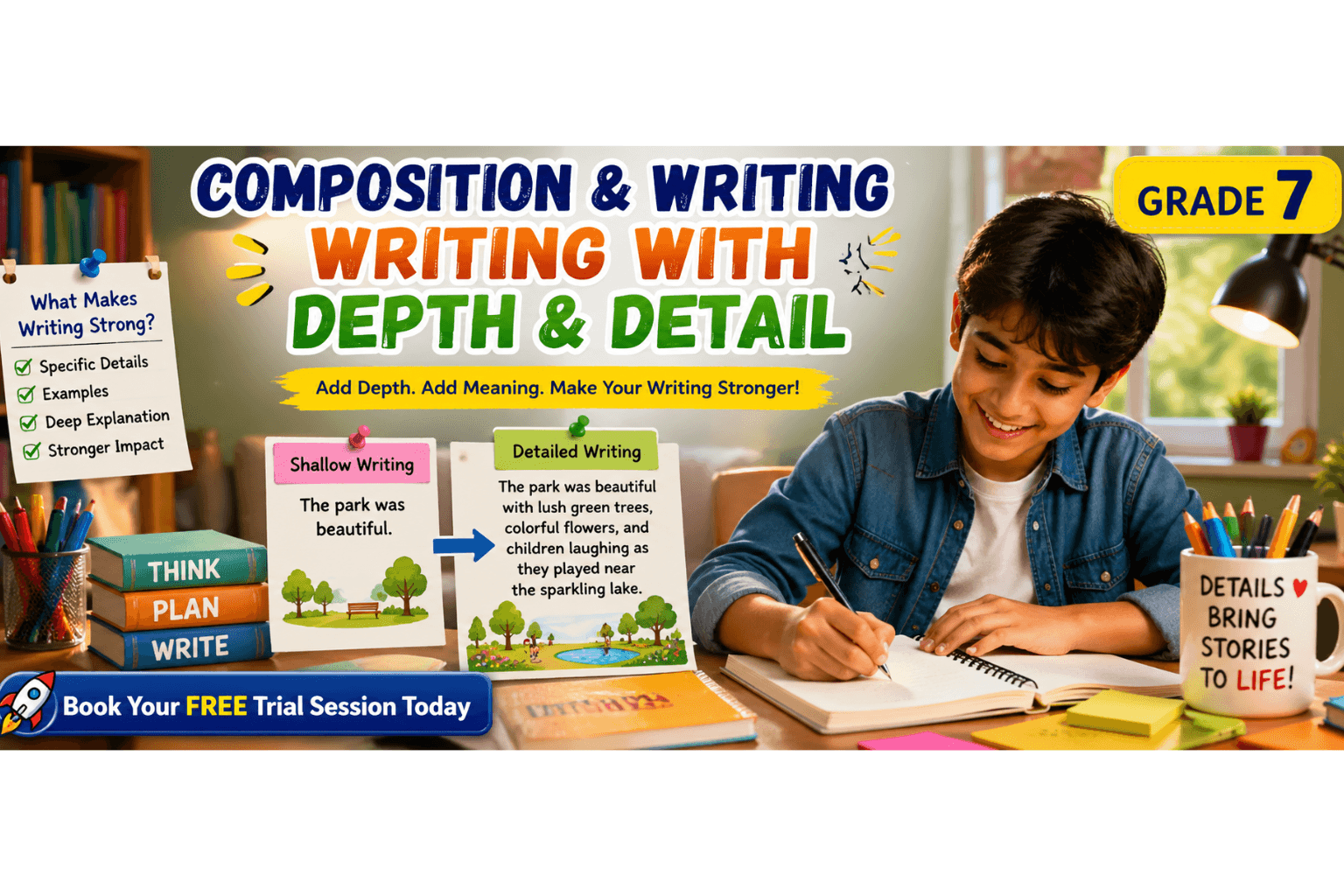 Class 7 English Worksheet on Writing with Detail [Free PDF]
