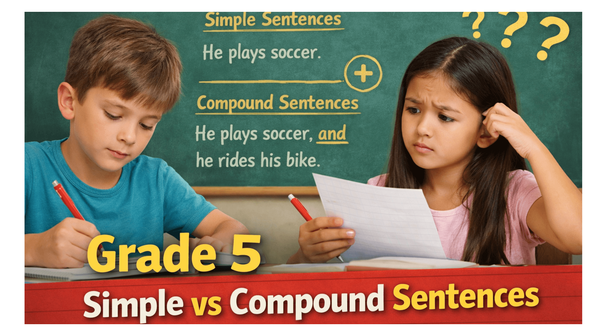Grade 5 Simple vs Compound Sentences Worksheet [Free PDF]