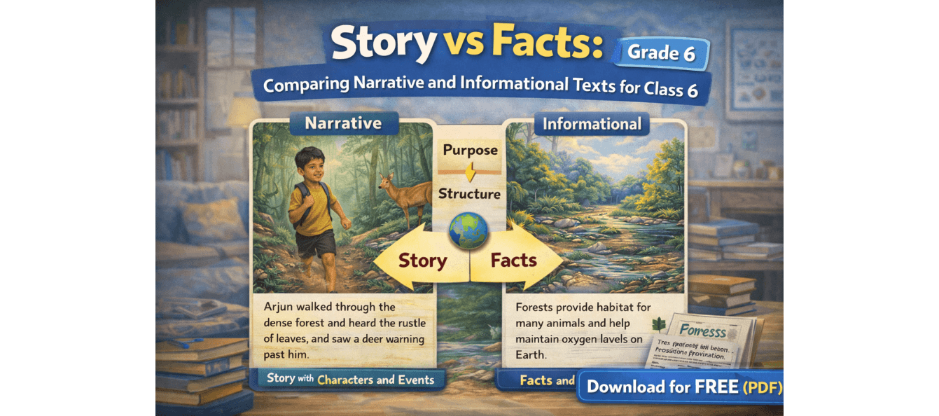 Grade 6 Narrative vs Informational Text Worksheet – Compare Practice