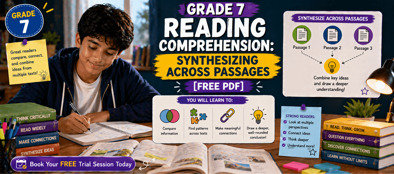 Grade 7 Reading Comprehension: Synthesizing Across Passages [Free PDF]