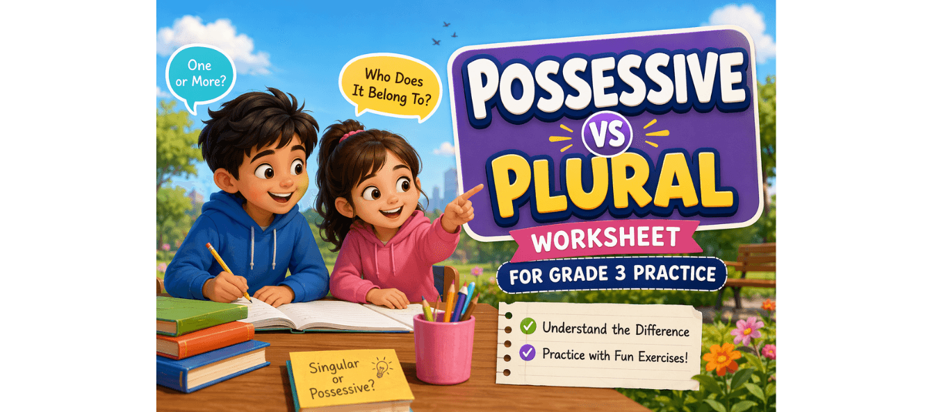 Possessive vs Plural Forms Worksheet for Grade 3 Practice