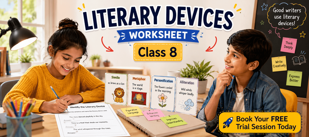 Class 8 Literary Devices Printable Grammar Worksheet