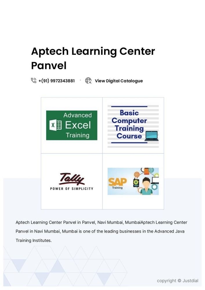 Aptech Learning Center Panvel in Navi Mumbai | Spoken English Classes ...