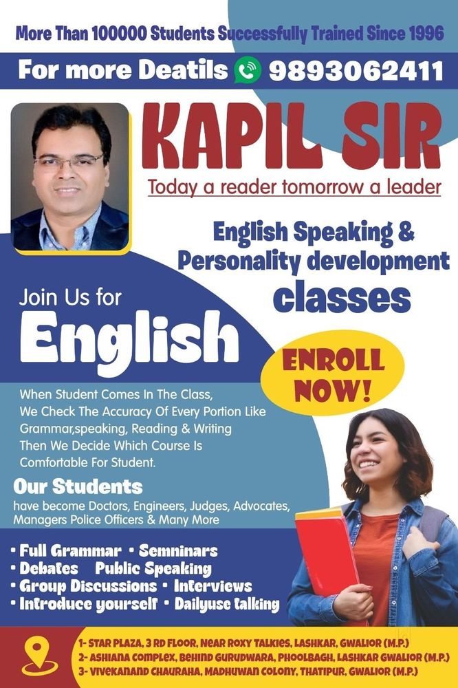 Kapil Sir English Speaking & Total Personality Development in Gwalior ...