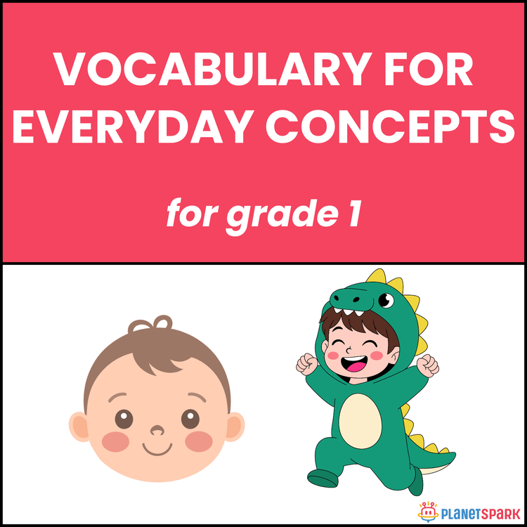 Class 1 Worksheet for Everyday Concepts Vocabulary | PlanetSpark