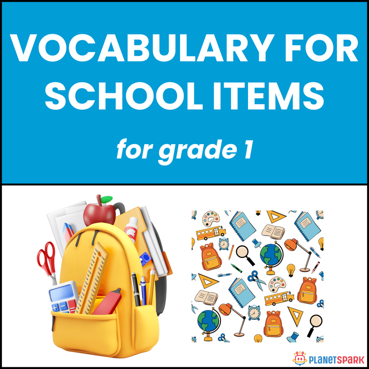 Class 1 English Worksheet for Basic Vocabulary | PlanetSpark