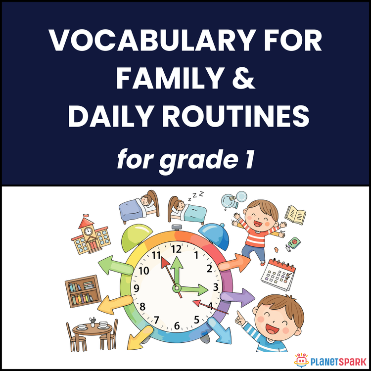 Class 1 English Worksheet for Basic Vocabulary | PlanetSpark
