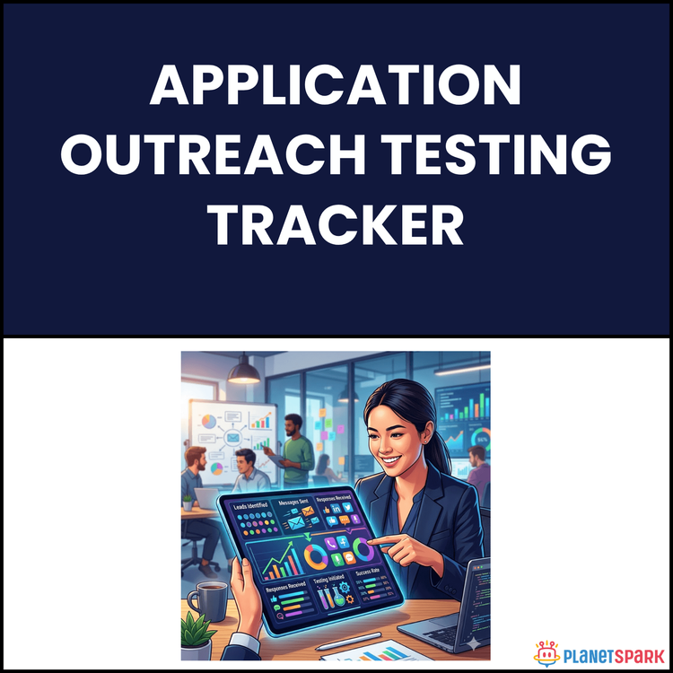 Application Outreach Testing Tracker | PlanetSpark