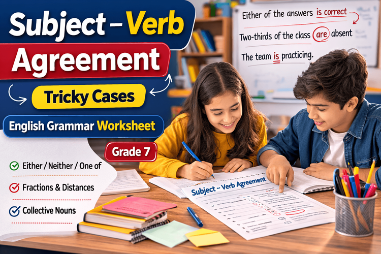 Challenging Subject–Verb Agreement Worksheet for Class 7 [PDF]