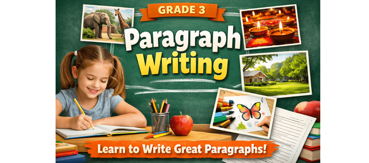 Class 3 English Practice Worksheet Paragraph Writing [Free PDF]