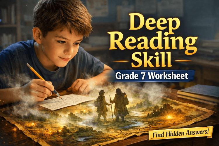 Deep Reading Skills English Worksheet for Grade 7 Kids
