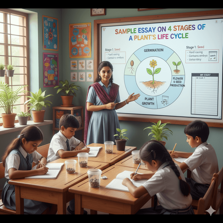 Sample Essays on 4 Stages of Plant Life Cycle for Kids