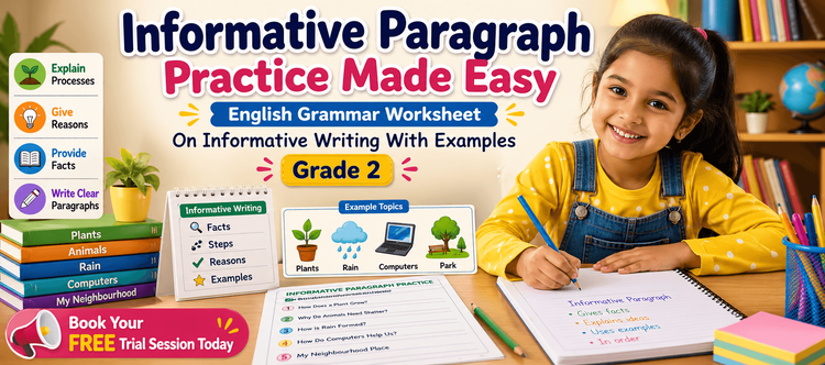 Grade 2 English Informative Writing Worksheet with Practice