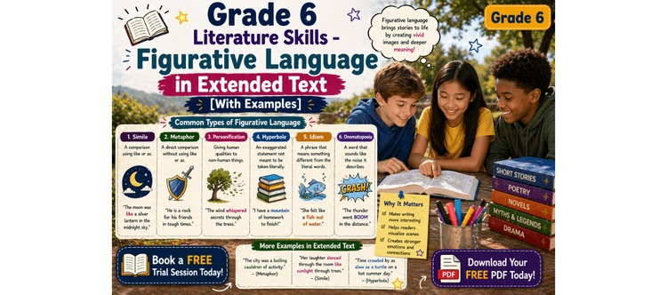 Grade 6 Literature Skills - Figurative Language in Extended Text [With ...