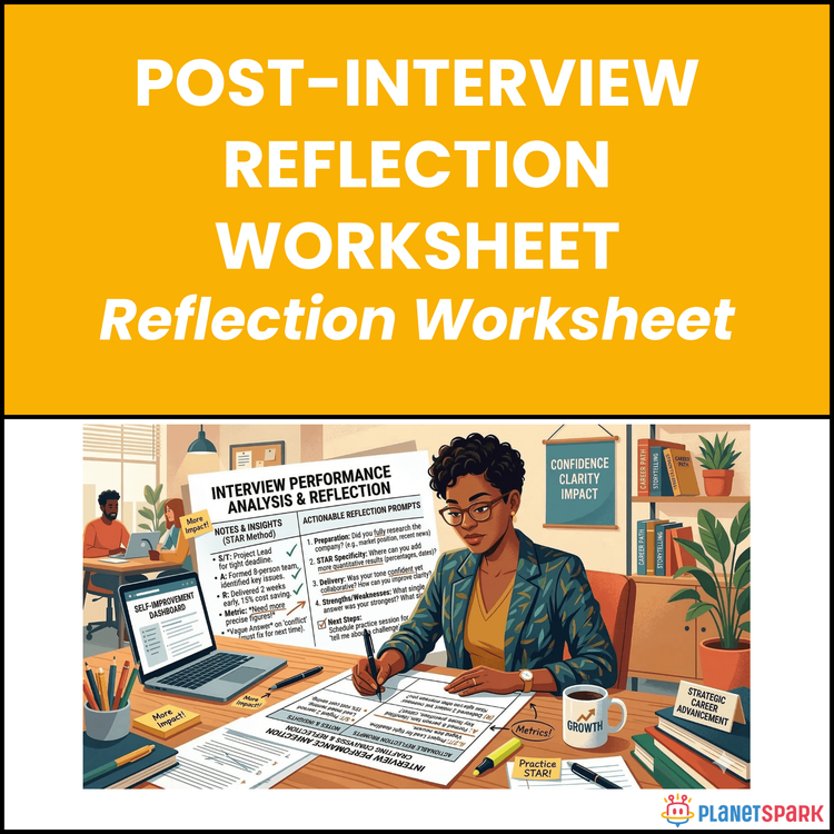 Post-Interview Reflection Worksheet | PlanetSpark