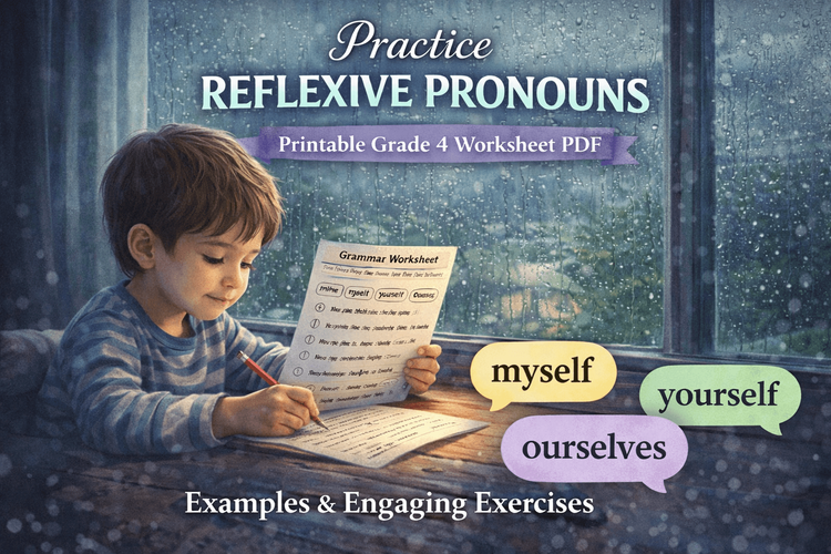 Printable Grade 4 Reflexive Pronouns Practice Exercises PDF