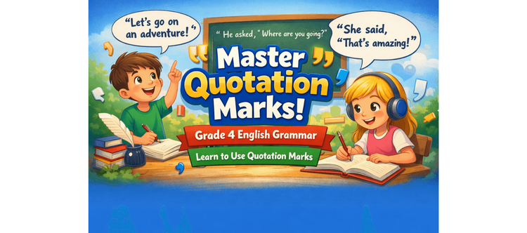 Quotation Marks Rules Worksheet for Grade 4 Students