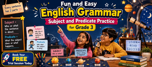 Easy Subject and Predicate Exercises for Class 3 PDF