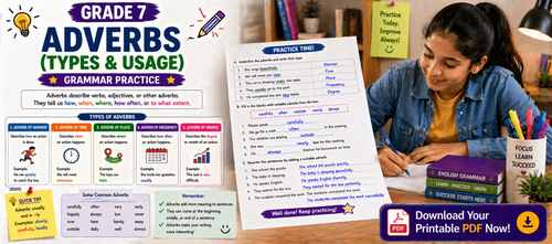 Grade 7 Adverbs (Types & Usage) [Grammar Practice]