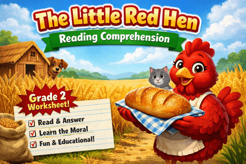 Little Red Hen Reading Comprehension for Kids – Grade 2 PDF