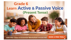 Class 6 Worksheet on Active vs Passive Voice(Past) | PlanetSpark