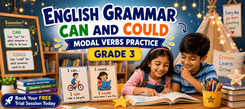 Can and Could Modal Verbs Practice for Class 3 Students