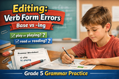 Class 5 Irregular Verbs English Worksheet Practice | PlanetSpark